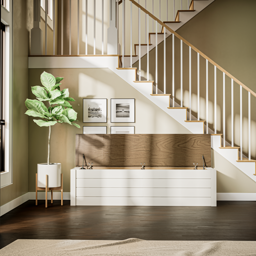 Custom Shiplap Straight Bench | Farmhouse Seating Made to Fit