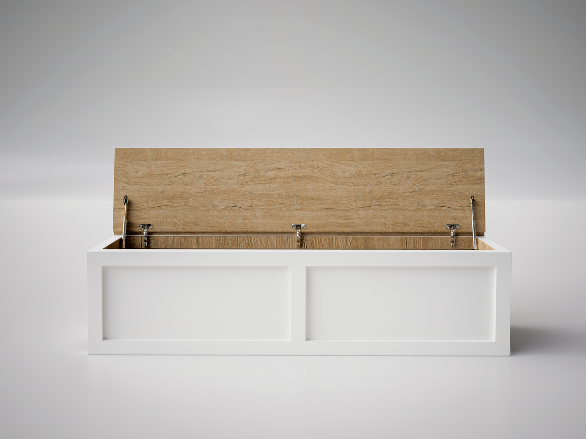 Shaker Style Straight Bench with Storage – MyCornerBench