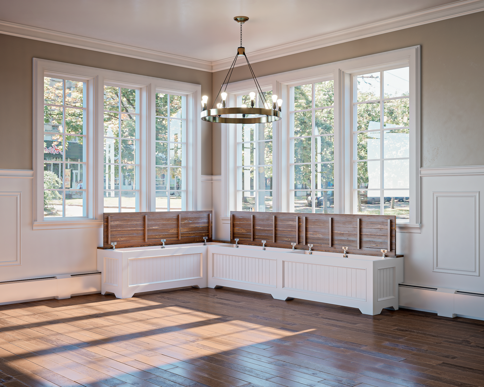 Traditional Farm Corner Bench with Storage – MyCornerBench