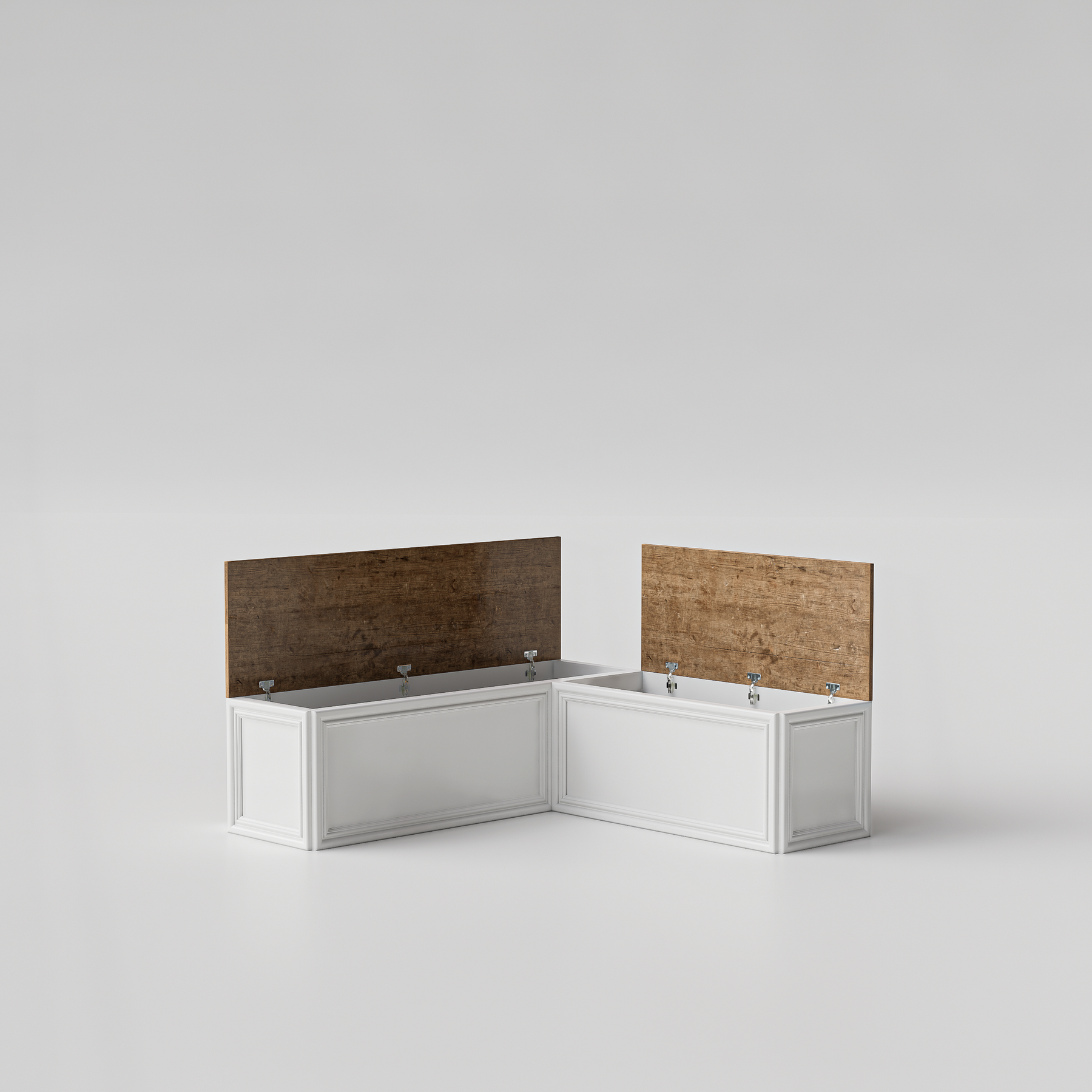 Custom Chevron Corner Bench | Made-to-Order Kitchen Seating