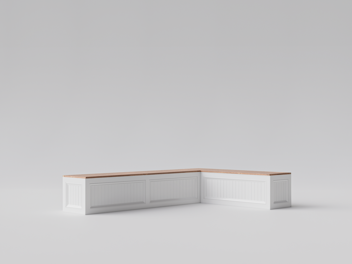 Farmhouse Corner Bench with Storage | Made in USA