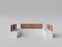 U-Shape Corner Bench | Traditional Style | Made in USA