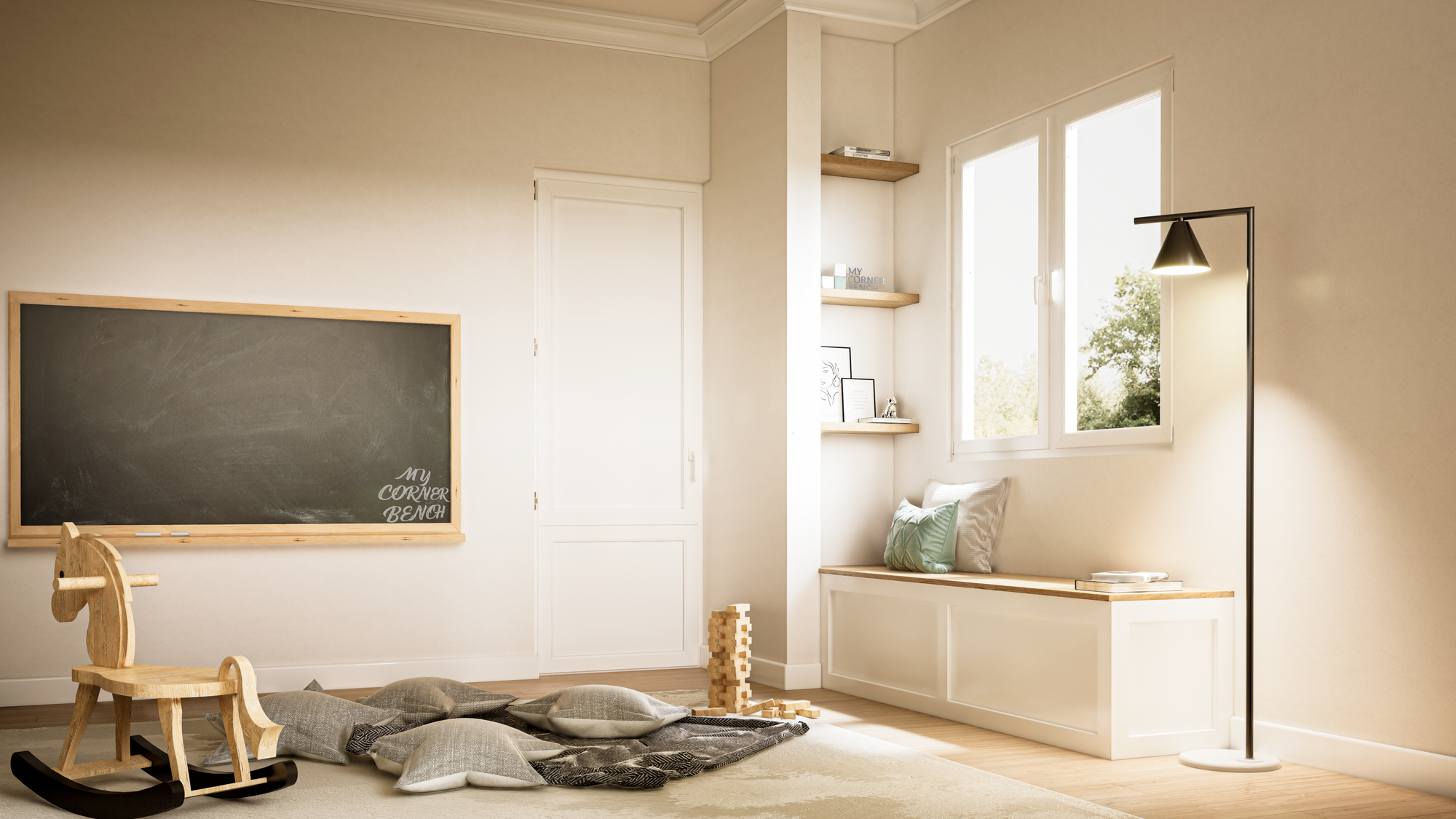 Storage Bench with Seat | Custom Shaker Straight Bench | MyCornerBench