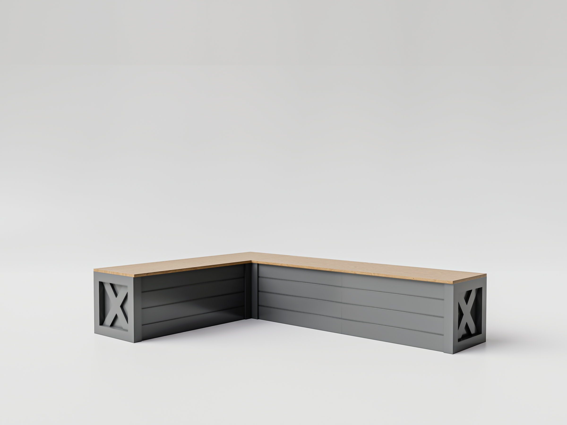 L-Shaped Dining Bench | Shiplap Corner Bench | MyCornerBench