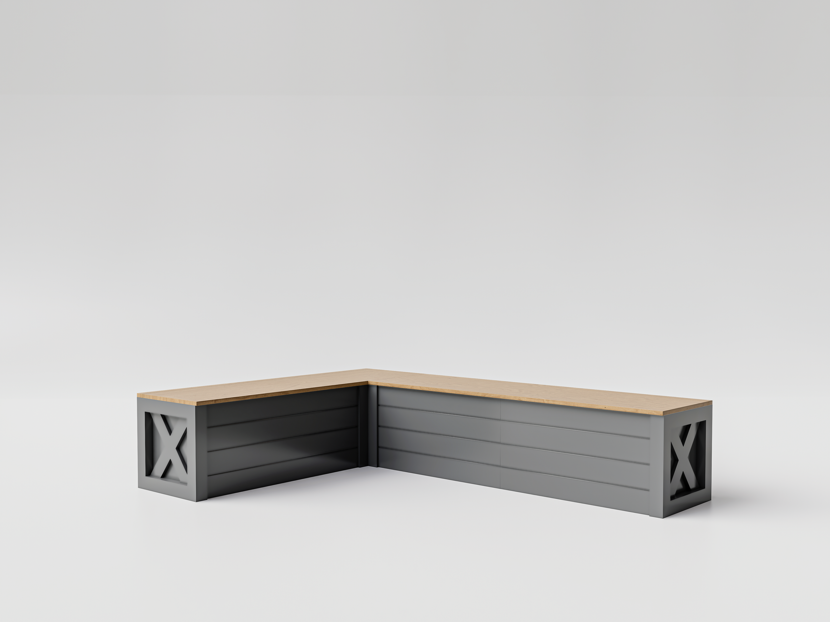 L-Shaped Dining Bench | Shiplap Corner Bench | MyCornerBench
