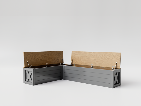 Custom Shiplap L-Shaped Kitchen Bench | Made-to-Order Farmhouse Seating