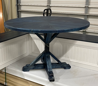 Herringbone Round Dining Table | Fixed Size | MyCornerBench